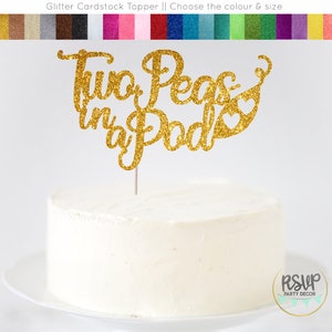 Two Peas in a Pod Cake Topper, Twins Cake Topper, Twins Baby Shower ...