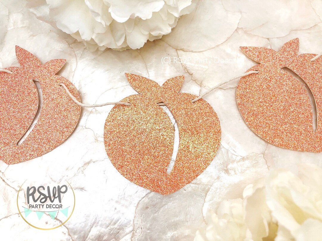 Peach Garland, Peach Banner, Sweet as a Peach Party Decorations, One ...