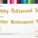 Custom Happy Retirement Banner, Happy Retirement Name Sign ...