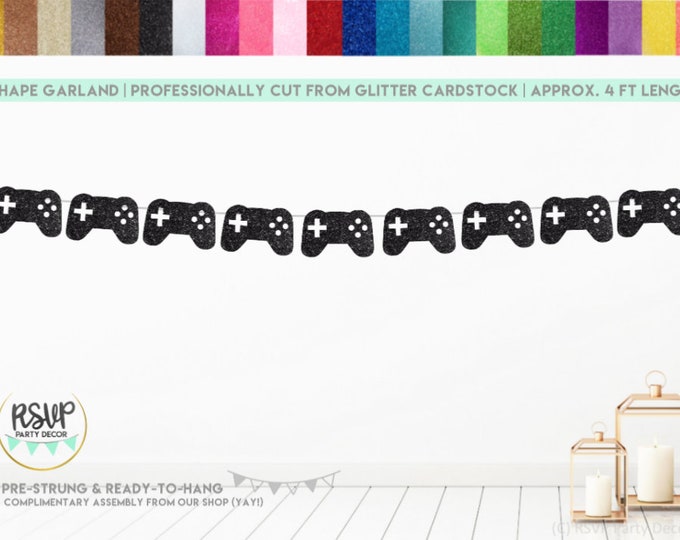 Video Game Controller Garland, Video Game Party Decorations, Video Game ...