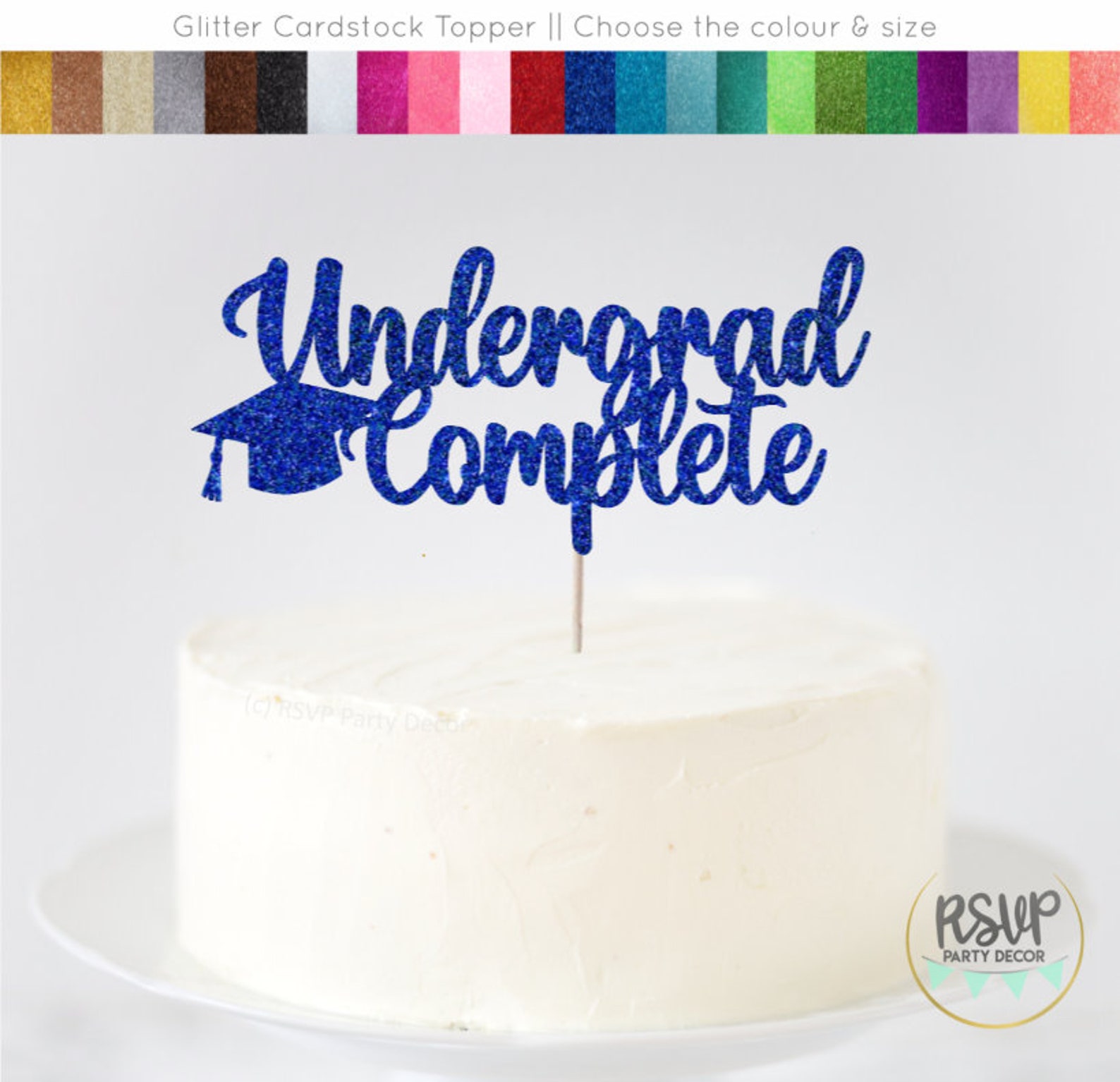 Undergrad Complete Cake Topper, Undergrad Degree Graduation Cake Topper ...