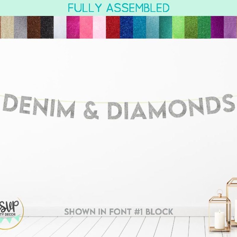 Denim Party Decor - Etsy