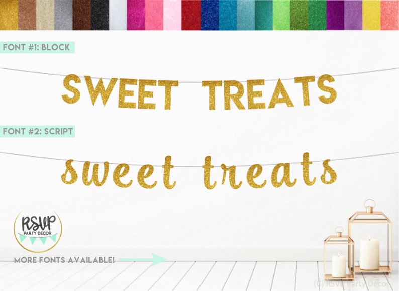 Sweet Treats Banner Dessert Table Banner Sweet Table Sign - Etsy