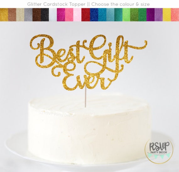 Best Gift Ever Cake Topper Christmas Baby Shower Cake Topper | Etsy