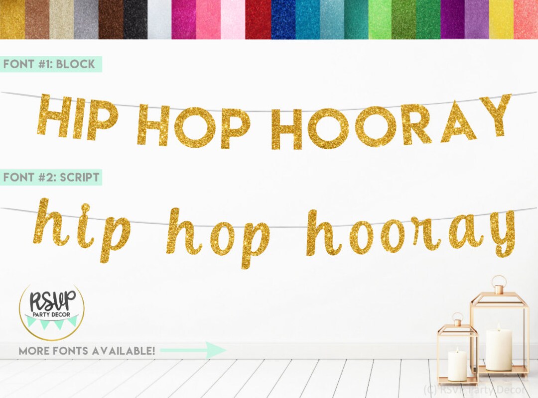 Hip Hop Hooray Banner, Bunny Baby Shower Decorations, Little Bunny Baby ...