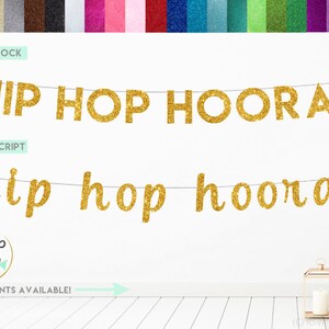 Hip Hop Hooray Banner, Bunny Baby Shower Decorations, Little Bunny Baby ...