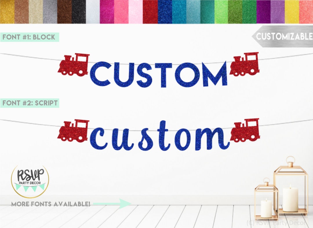 Custom Train Banner, Train Themed Party Decorations, Travel Themed ...
