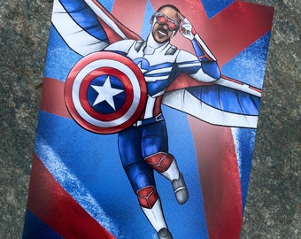 Falcon Signed 11 X 17 Color Print by Darryl Young - Etsy