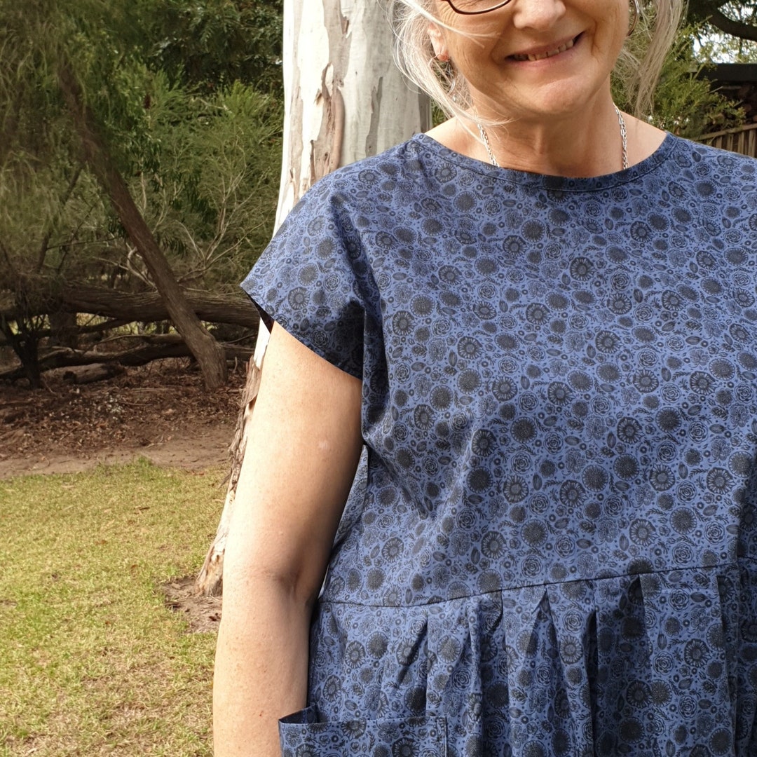 Dress Short Smock Style - Easy Fit Fine Cotton - Size XL - Etsy