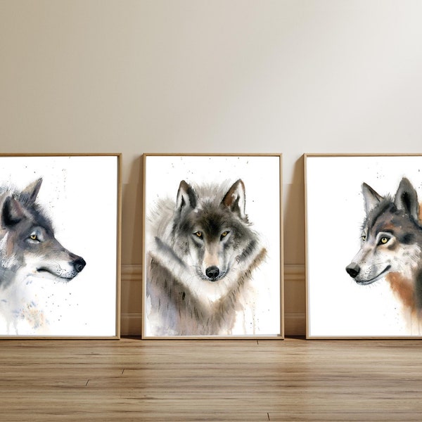 Wolf Paintings - Etsy
