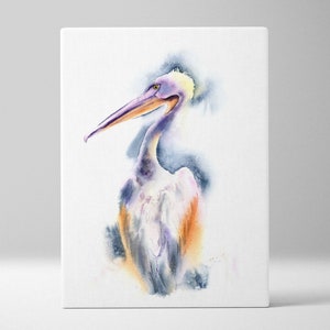 Set of 2 Pelican Prints, Large Wall Art, Print on Canvas Ready to Hang ...