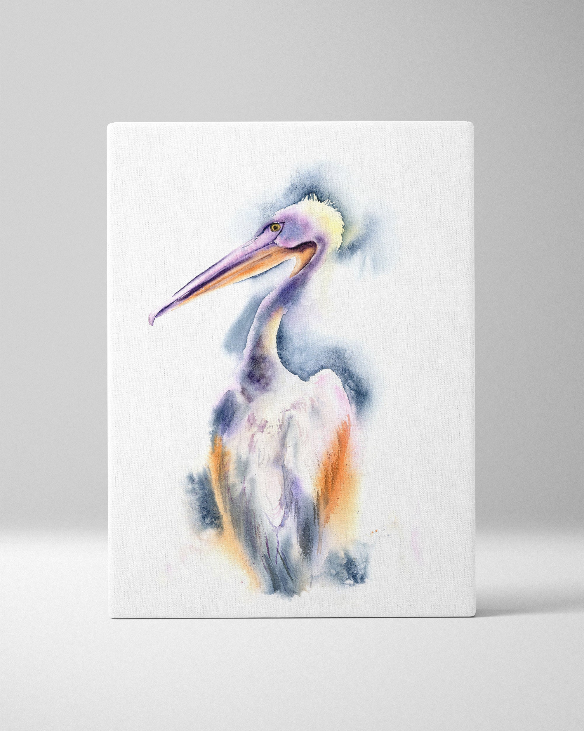 Set of 2 Pelican Prints, Large Wall Art, Print on Canvas Ready to Hang ...