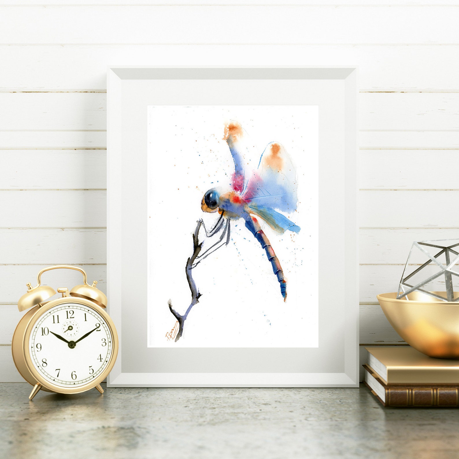 Peinture de libellule Original aquarelle Insecte Nature décor | Etsy Peinture de libellule Original aquarelle Insecte Nature décor | Etsy