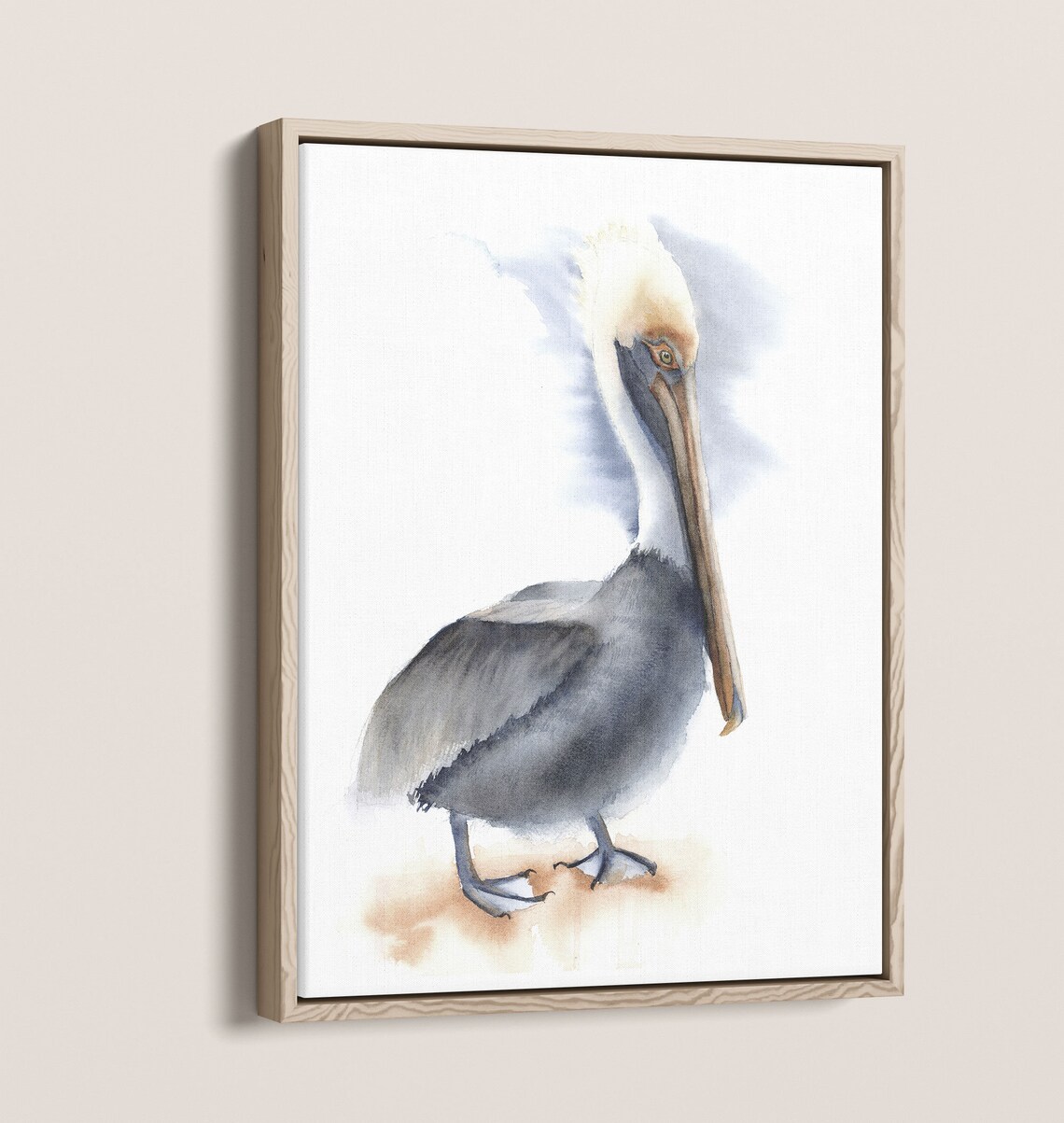 Set of 2 Pelican Prints Wading Birds Home Gallery Set - Etsy
