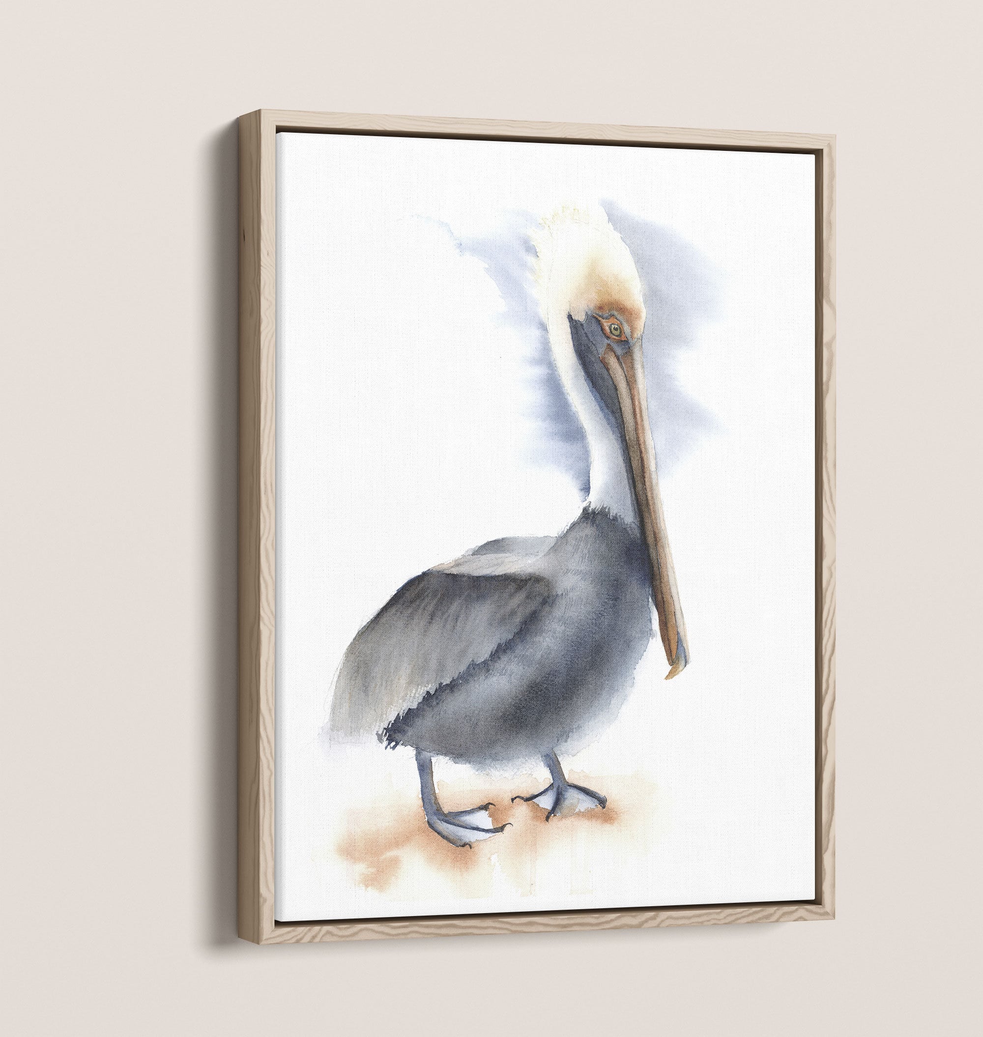 Pelican Watercolor Print Set: Coastal Beach House Wall Decor - Etsy