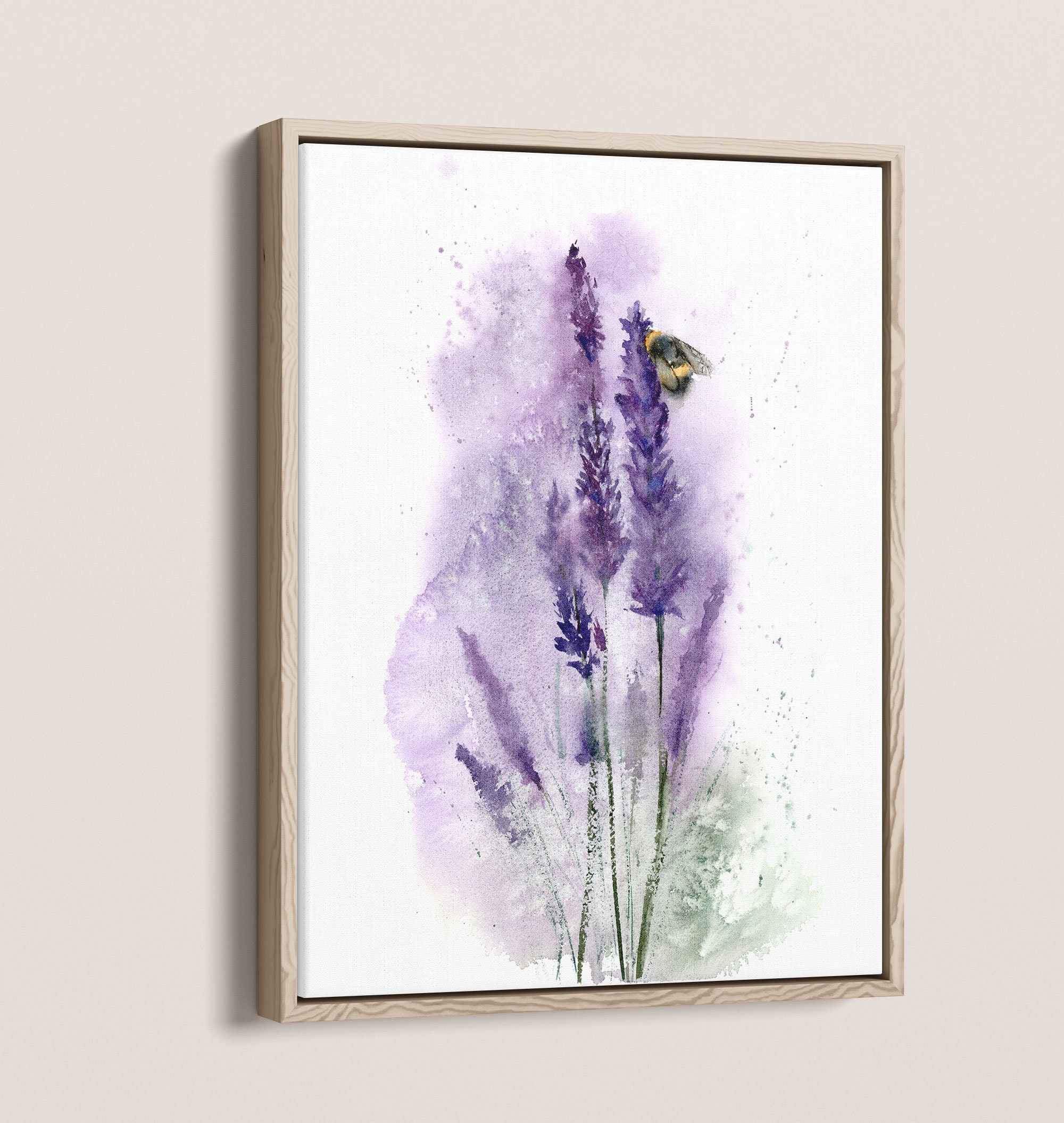 Lavender Wall Art, Set of 2 Purple Art Prints, Abstract Watercolor ...