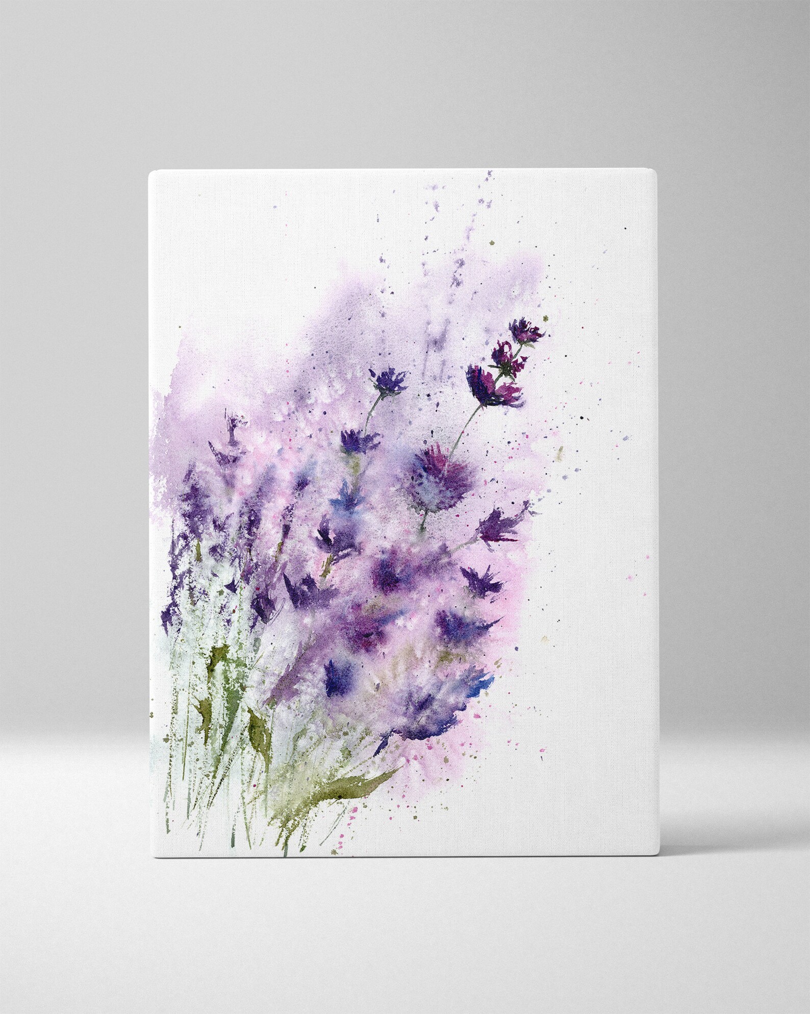 Lavender Wall Art, Set of 2 Purple Art Prints, Abstract Watercolor ...