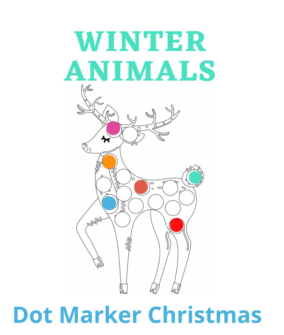 Digital Print Winter Animals Dot Marker Christmas Activity Pages - Etsy