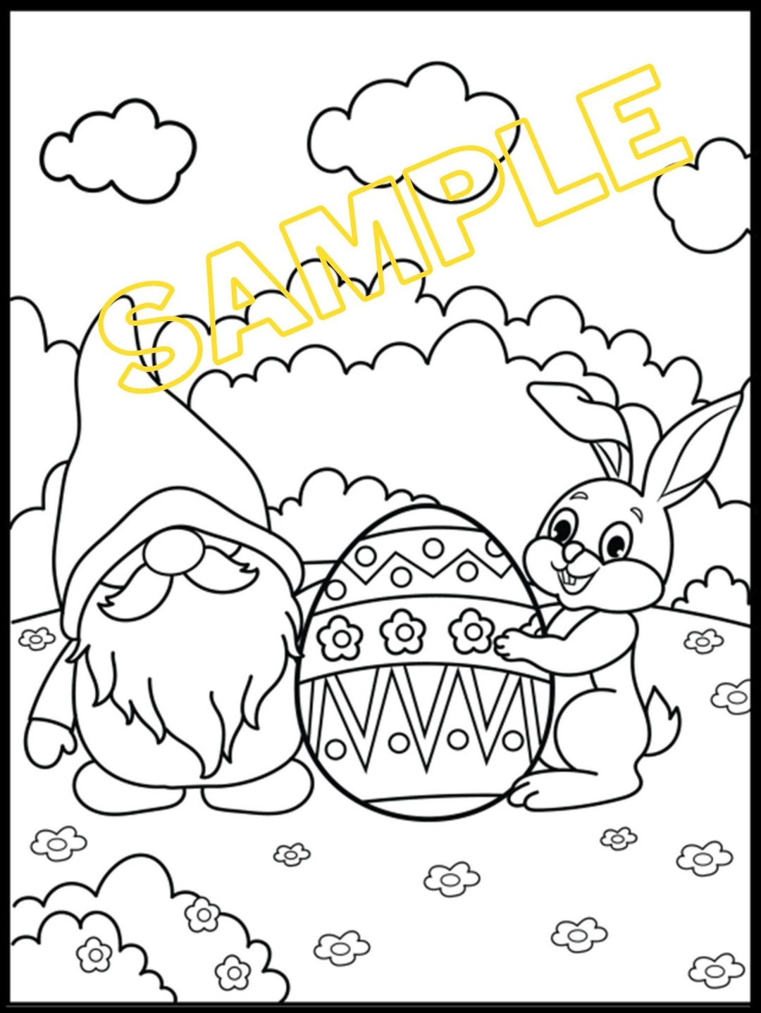 Easter Gnomes Coloring Pages- Digital Download - Etsy