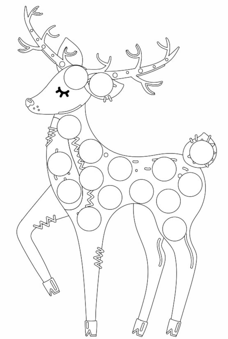 Digital Print Winter Animals Dot Marker Christmas Activity Pages - Etsy