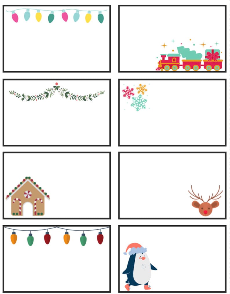 Printable Christmas Lunch Notes, Winter Lunch Box Notes, Lunch Box ...
