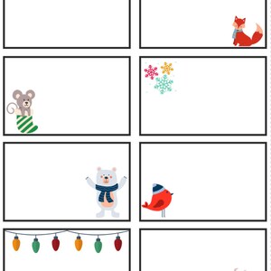 Printable Christmas Lunch Notes, Winter Lunch Box Notes, Lunch Box ...