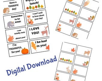 Printable Christmas Lunch Notes, Winter Lunch Box Notes, Lunch Box ...