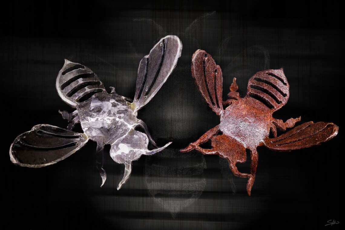 Metal Bee Sculptures/sculptures D'abeilles Métalliques - Etsy