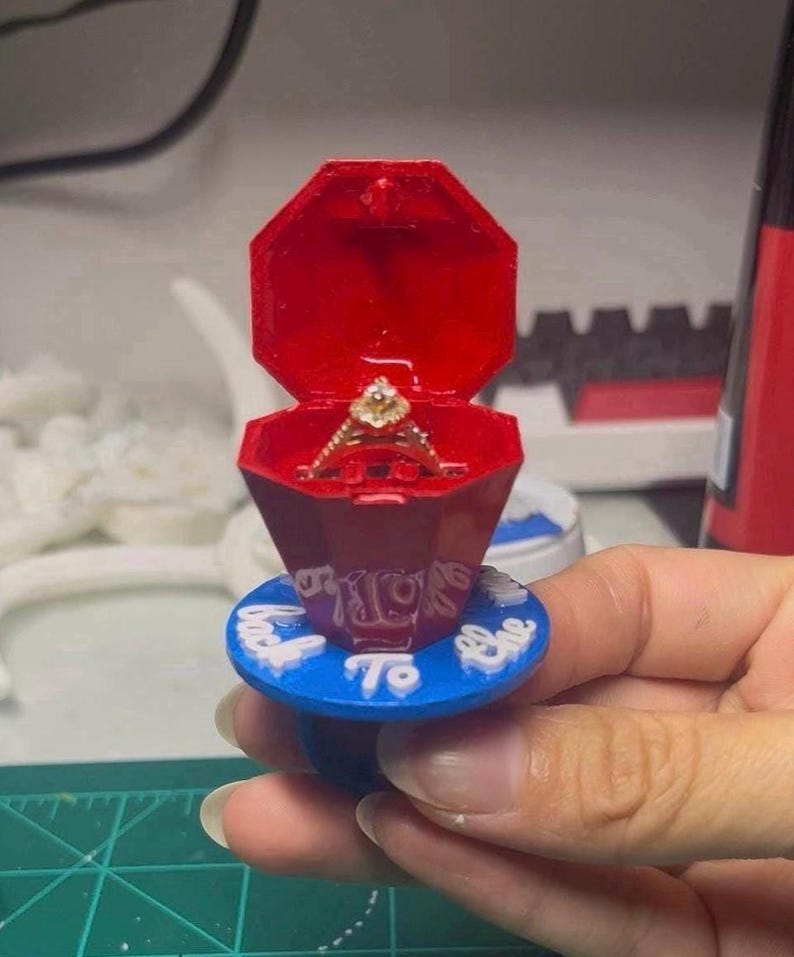 Ring Pop Engagement Ring Box *ring Not Included, Ring in Photo is a ...