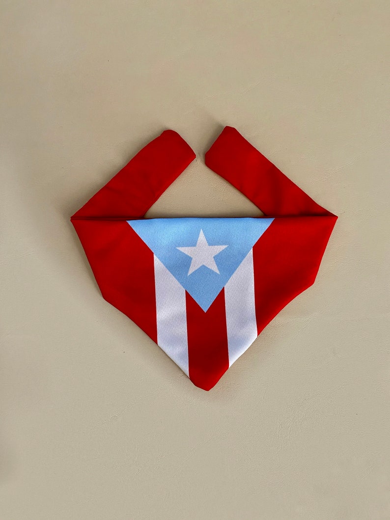 Dog Bandana // Azul Cielo Boricua Bandana // Puerto Rican Flag - Etsy