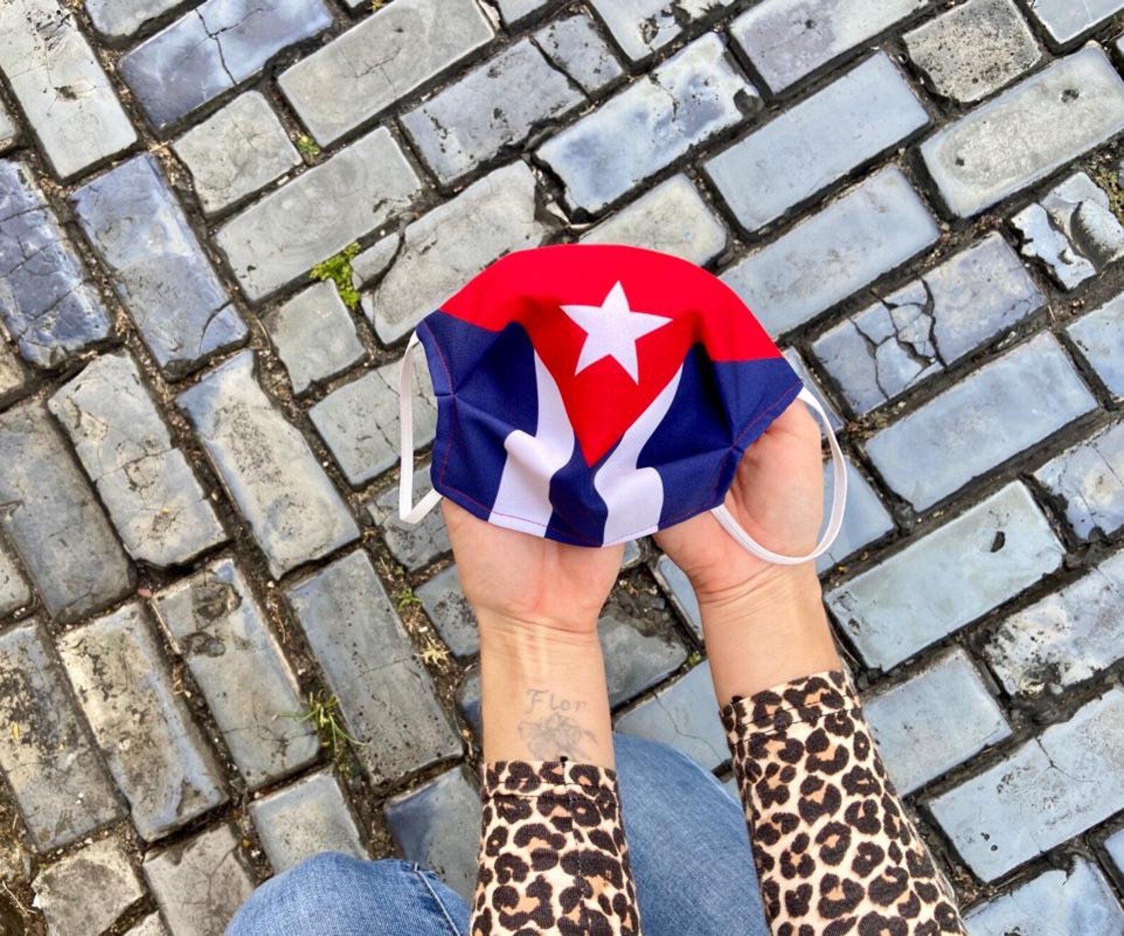 Cuba Flag Face Mask // Mascarilla de Bandera de Cuba // | Etsy