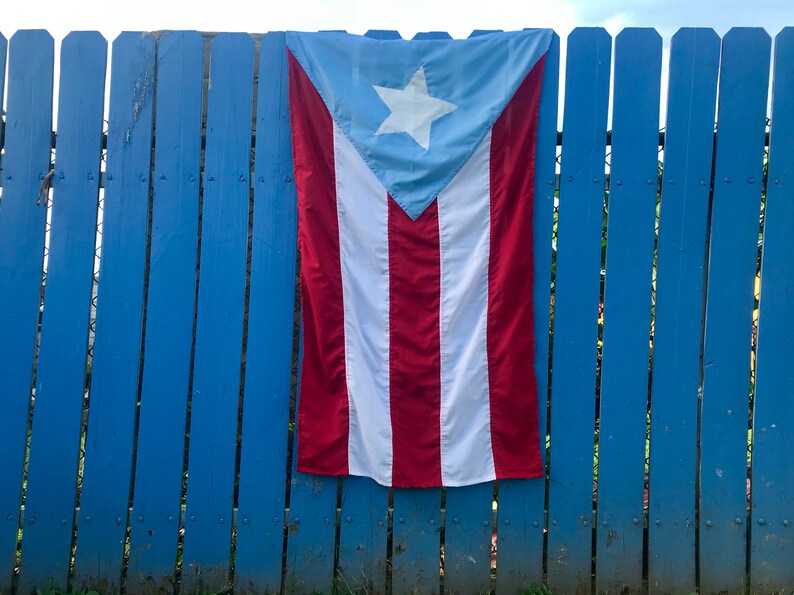 Puerto Rico's Flag // Old Fashioned Style // Puerto Rican | Etsy