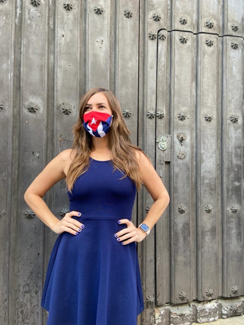 Cuba Flag Face Mask // Mascarilla De Bandera De Cuba // | Etsy