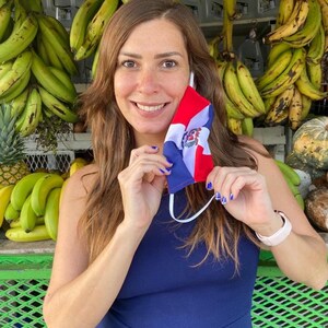 Dominican Republic Flag Face Mask // Mascarilla De La Bandera De ...