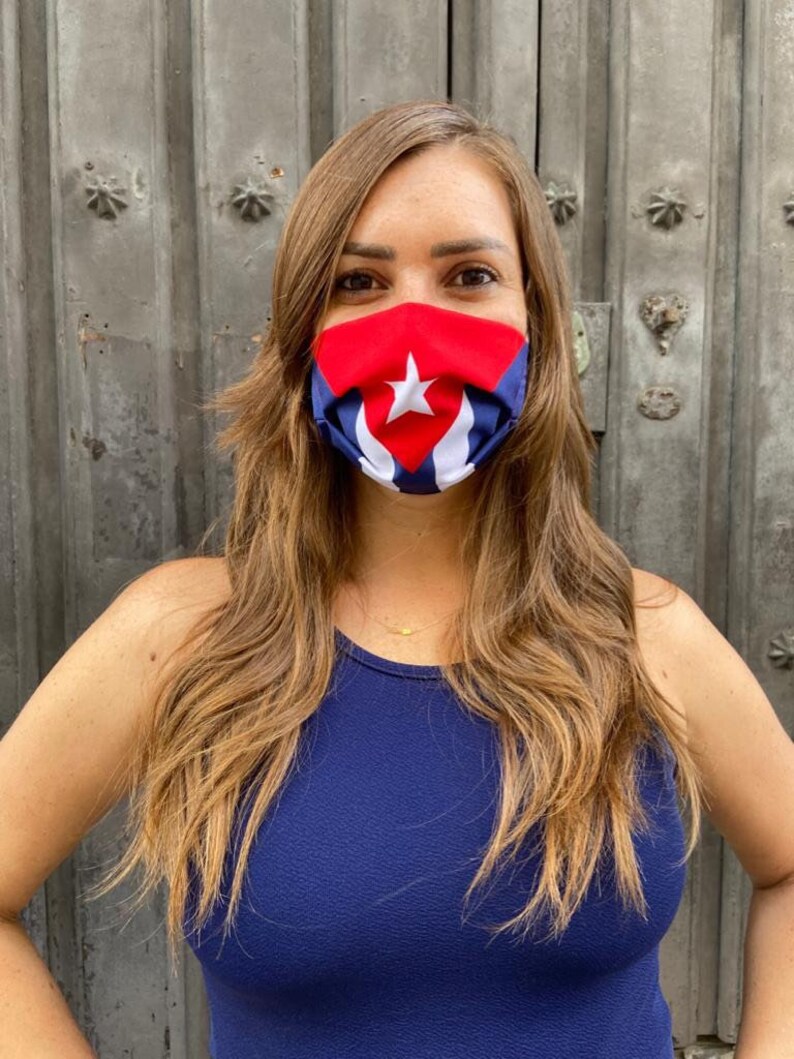 Cuba Flag Face Mask // Mascarilla De Bandera De Cuba // | Etsy