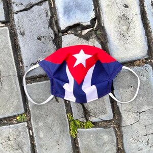 Cuba Flag Face Mask // Mascarilla De Bandera De Cuba // Mascarilla Para ...