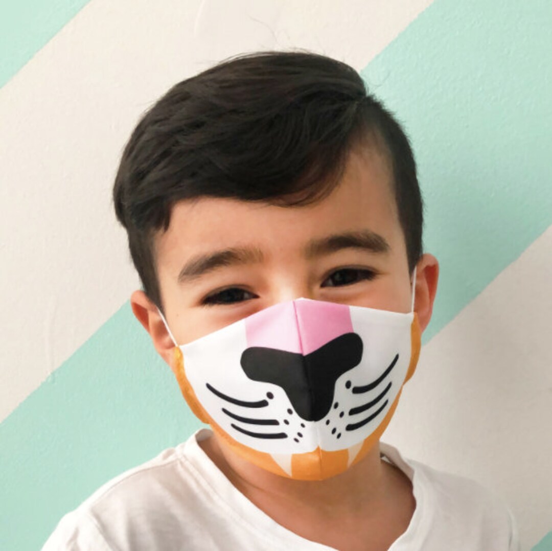 Tiger Face Mask for Kids // Mascarilla De Tigre Para Niños - Etsy