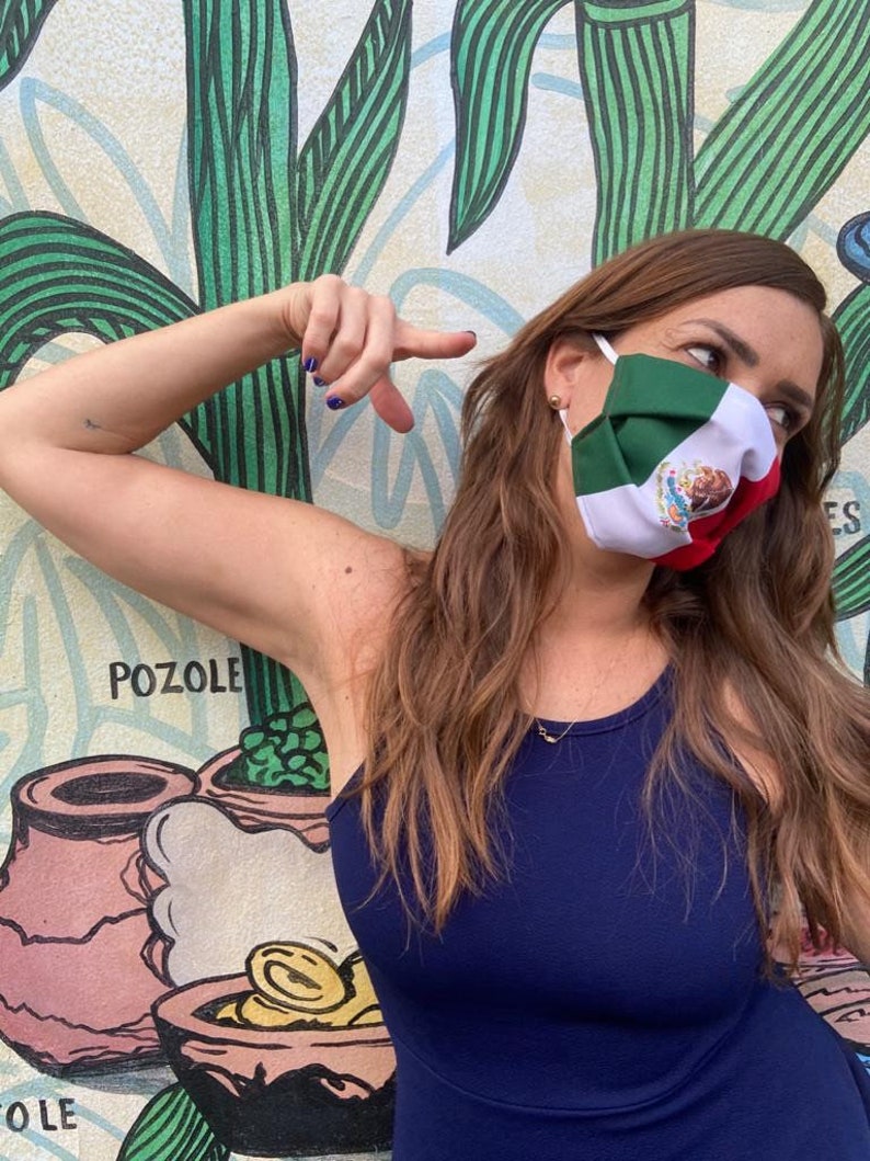 Mexico Flag Face Mask // Mascarilla de Bandera de México // | Etsy