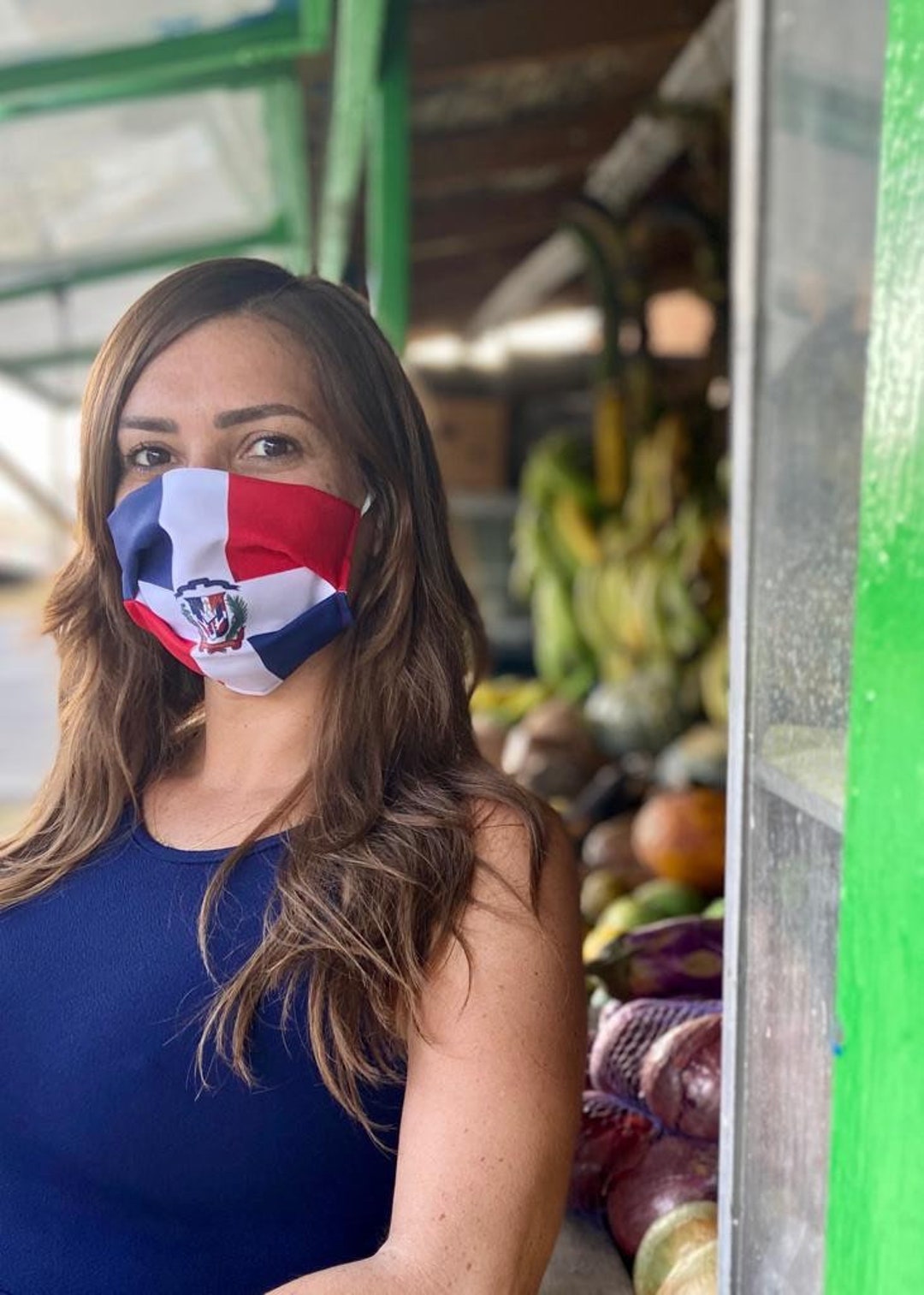 Dominican Republic Flag Face Mask // Mascarilla De La Bandera De ...