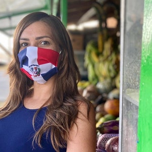 Dominican Republic Flag Face Mask // Mascarilla De La Bandera De ...