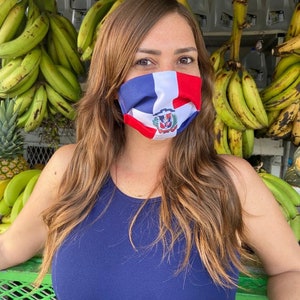 Dominican Republic Flag Face Mask // Mascarilla De La Bandera De ...