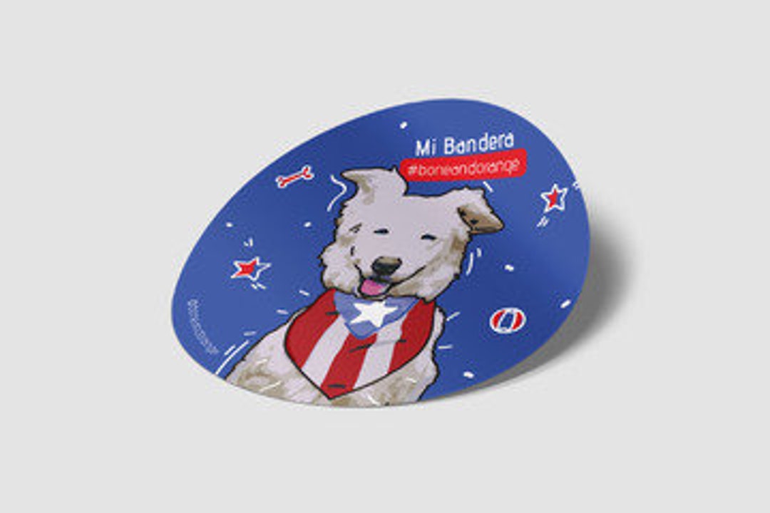 Boricua Dog Vinyl Sticker Pegatina De Perro Boricua En Vinil - Etsy
