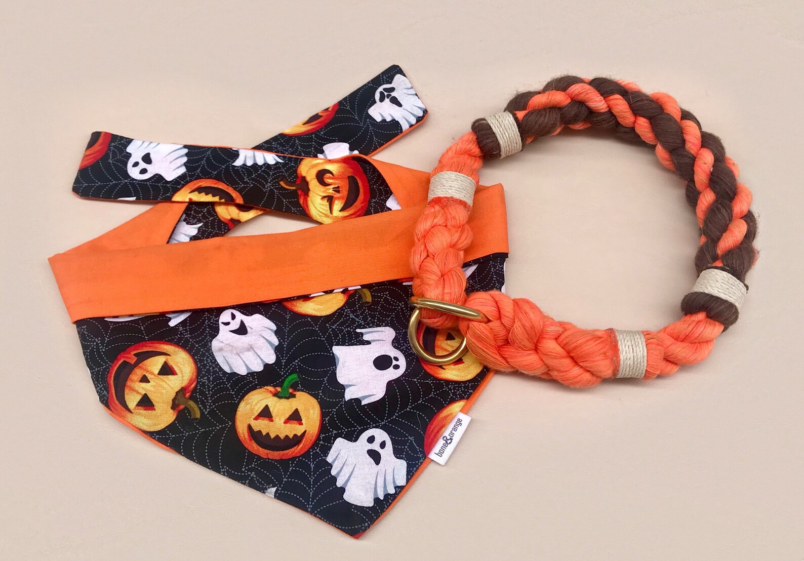 Halloween Collars / Dog Rope Collars / bandanas Sold | Etsy