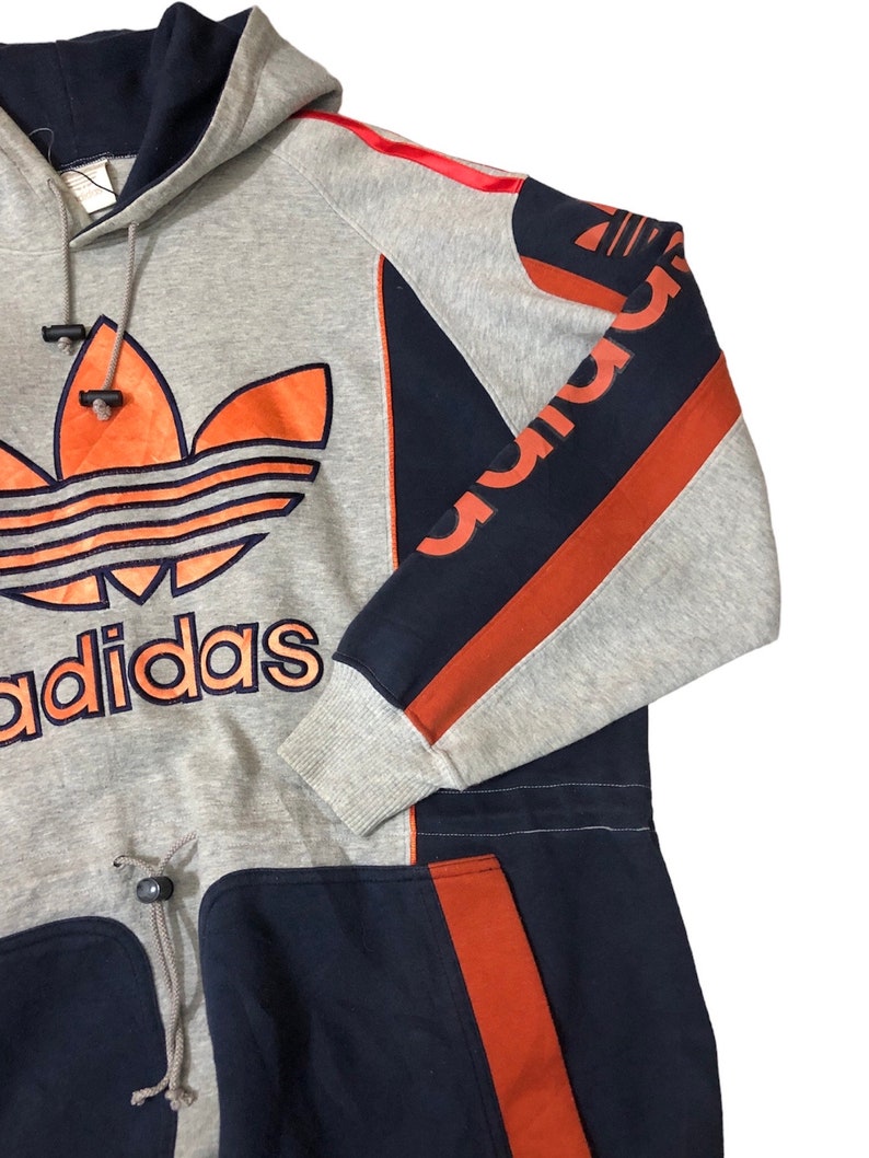 Vintage Adidas Big Logo Embroidery Sweatshirt Hoodie - Etsy