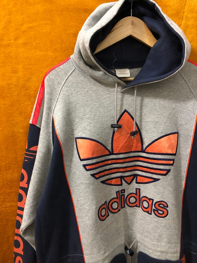 Vintage Adidas Big Logo Embroidery Sweatshirt Hoodie - Etsy