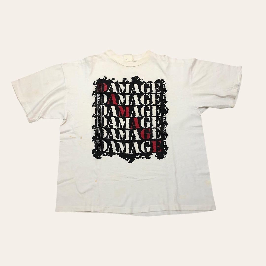 Vintage Major Damage T-shirt Denim Jeans Brand Hip Hop - Etsy
