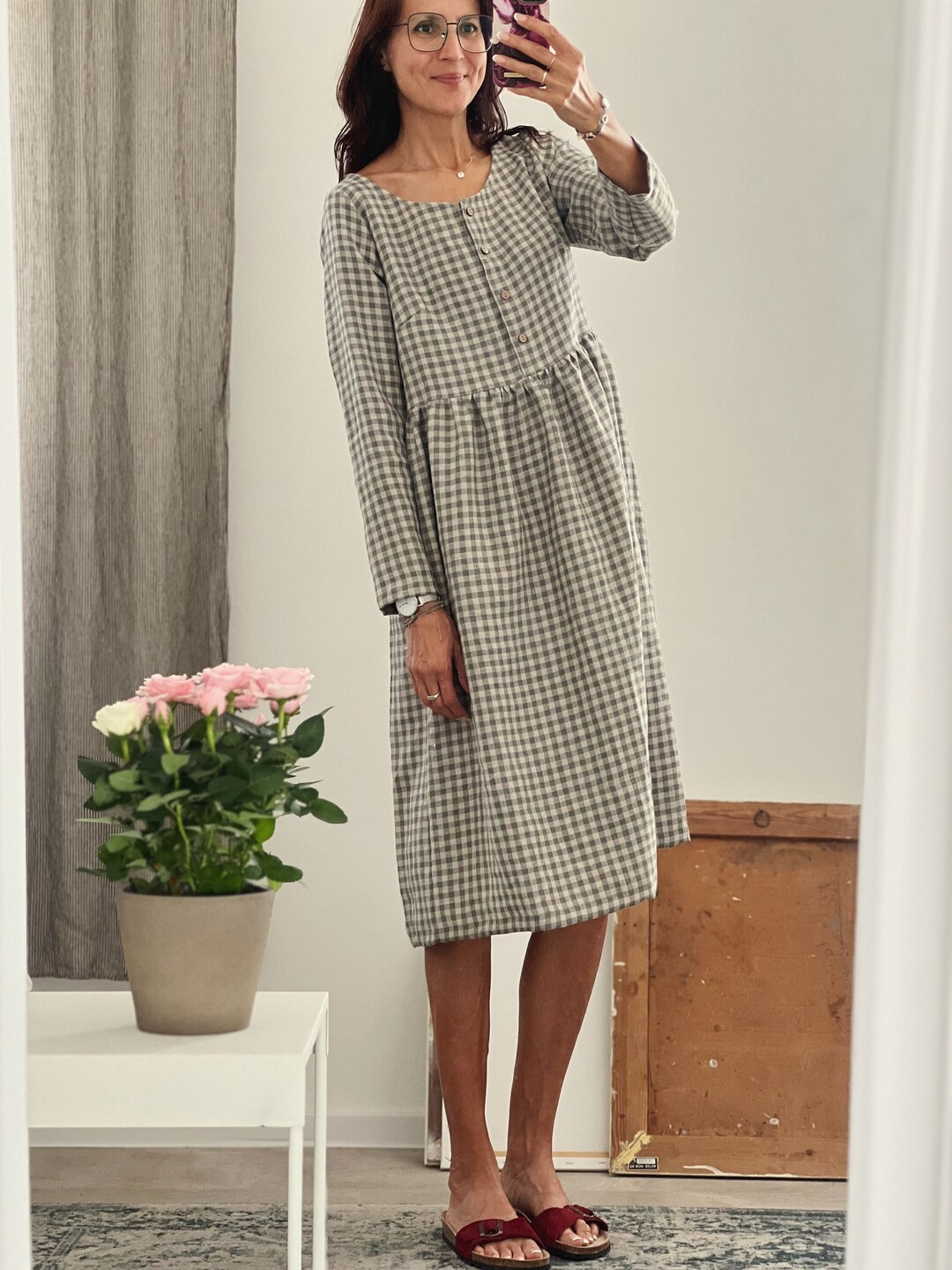 Women's Linen MUMMY Dress, Long Sleeve - Etsy