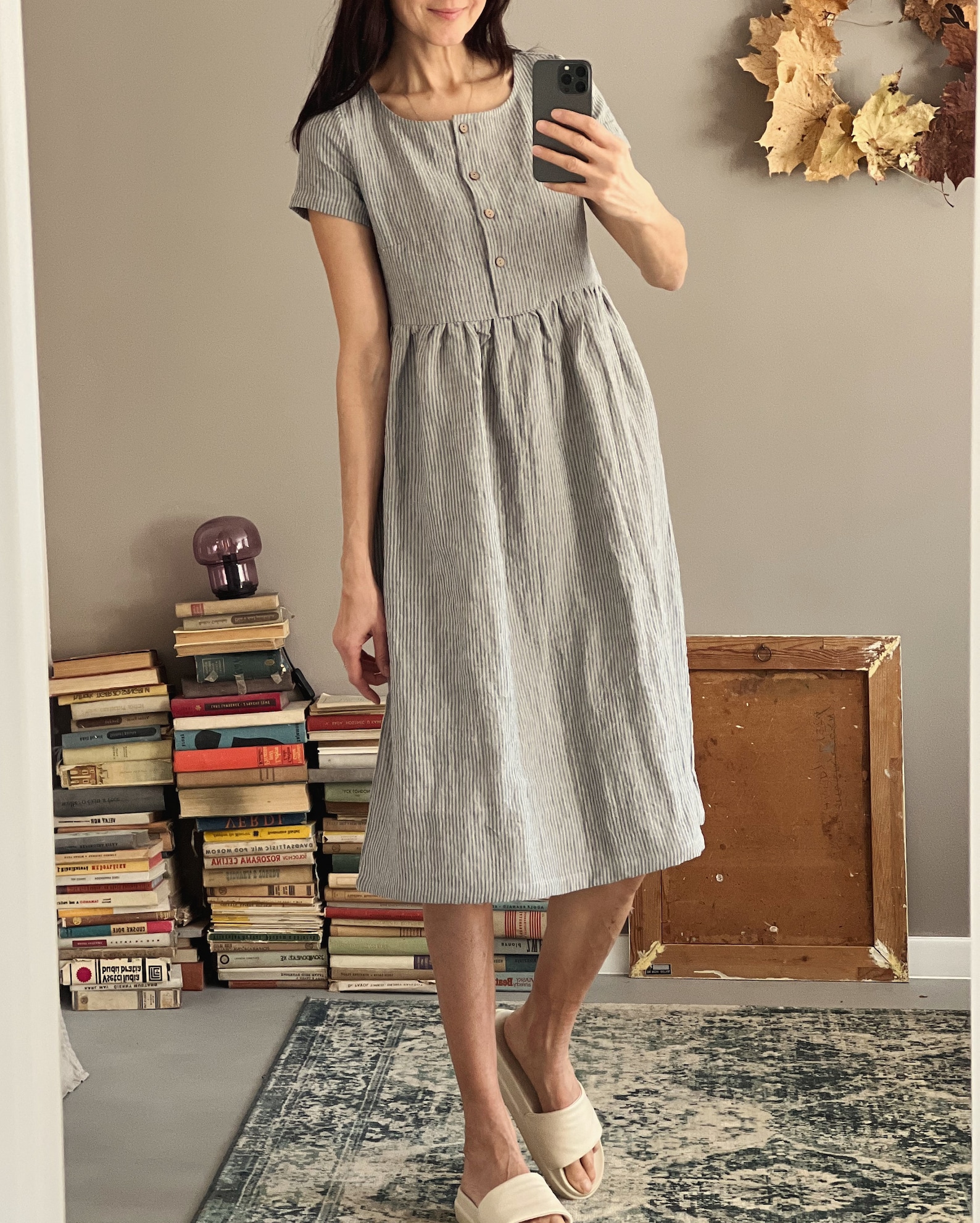 Women's Linen MUMMY Dress Short Sleeve - Etsy