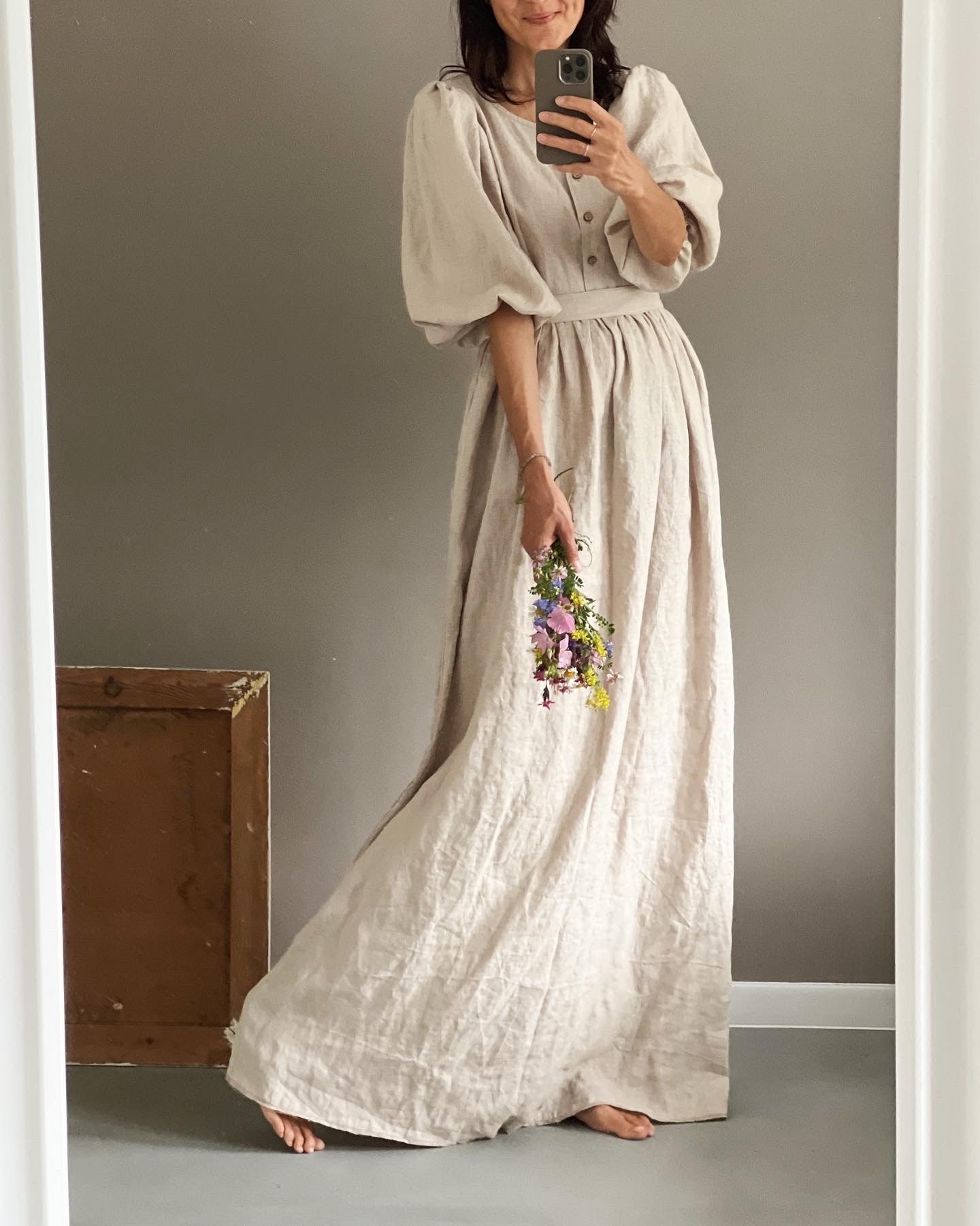 Women Linen Dress Katie - Customized Length - Etsy