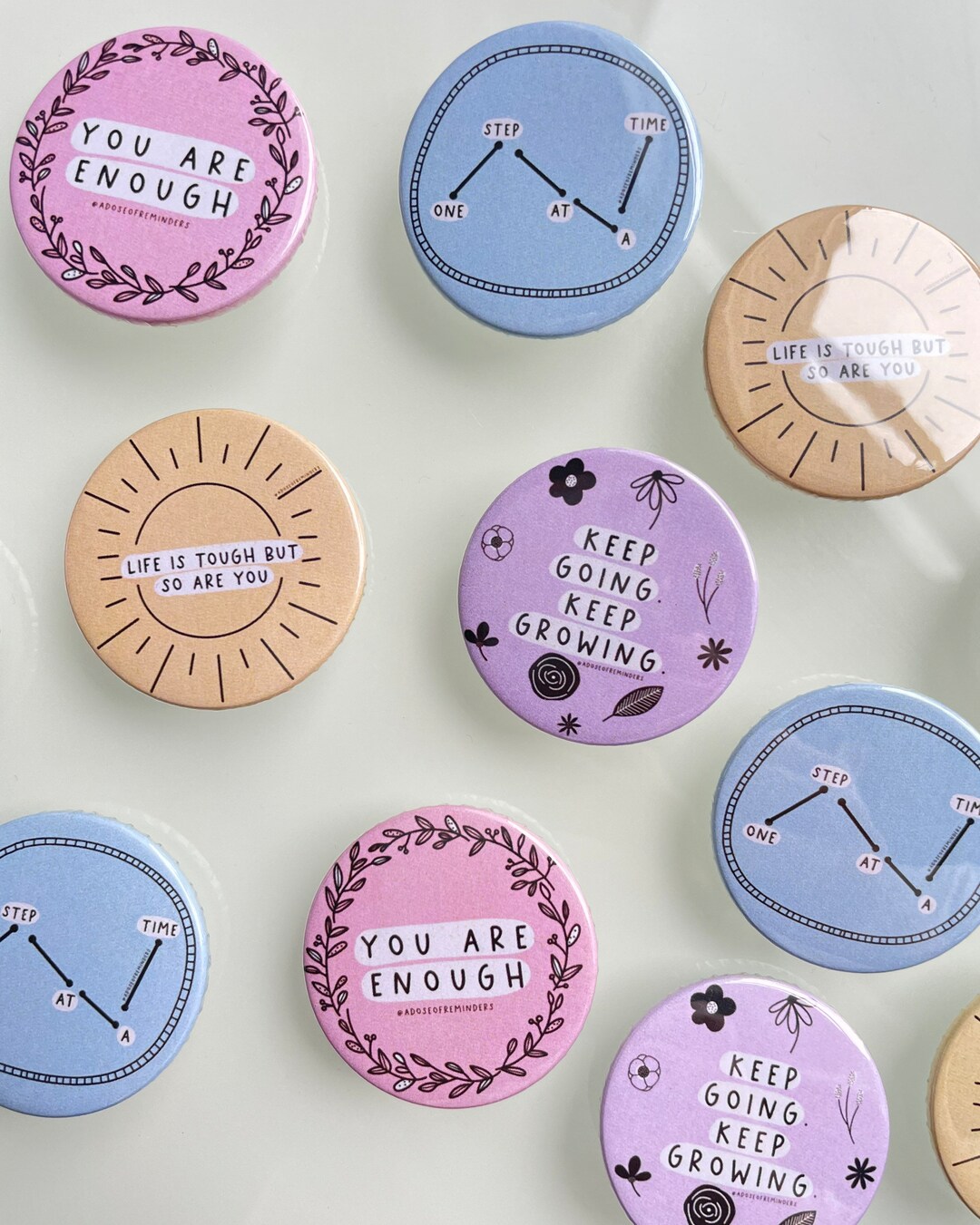 Colourful Pin Badges | Positivity and Mental Health | Self Harm, Eating ...